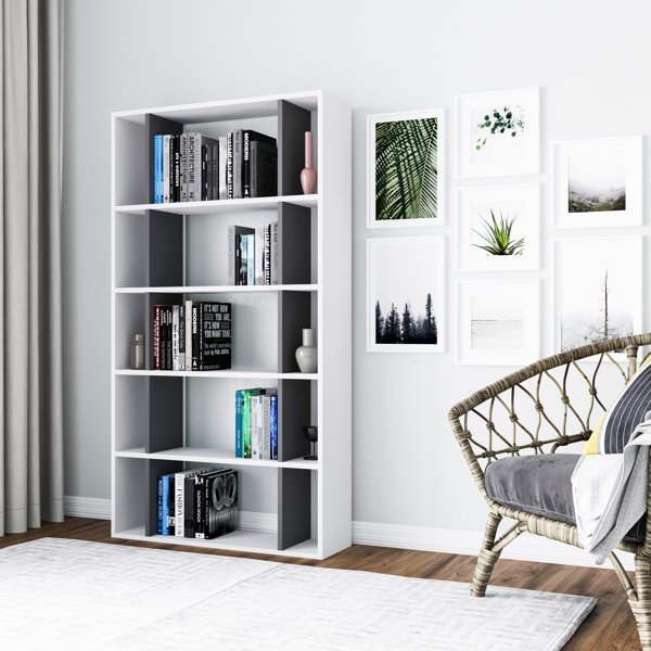 5K Home Decor 163.6Cm H x 90Cm W Standard Bookcase | Wayfair.co.uk