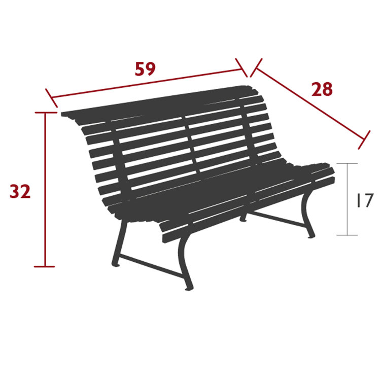 Fermob Louisiane Metal Outdoor Bench | Wayfair