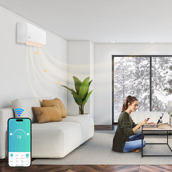 Winado 12000 BTU Wi-Fi Connected Ductless Mini Split Air Conditioner ...