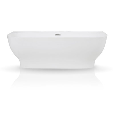 StreamlineBath 66.9'' x 31.5'' Freestanding Soaking Solid Surface ...