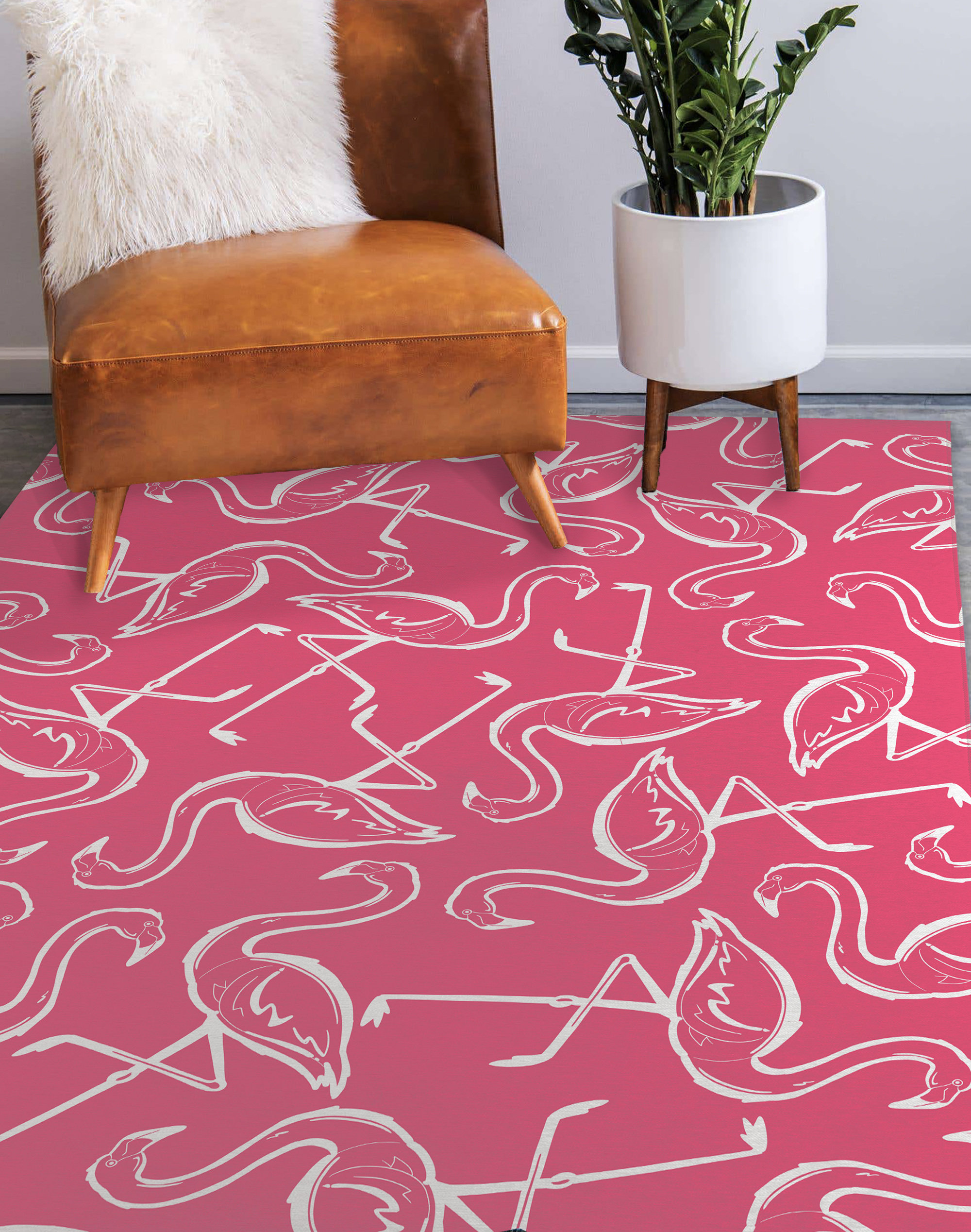 Bayou Breeze Blencoe Performance Pink/White Rug | Wayfair