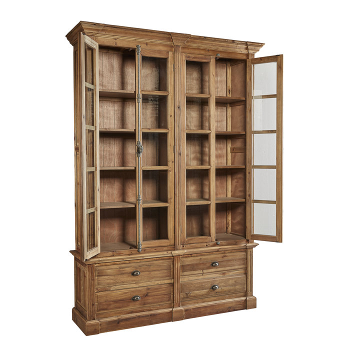 Furniture Classics 94.5'' H x 66'' W Solid Wood Library Bookcase ...