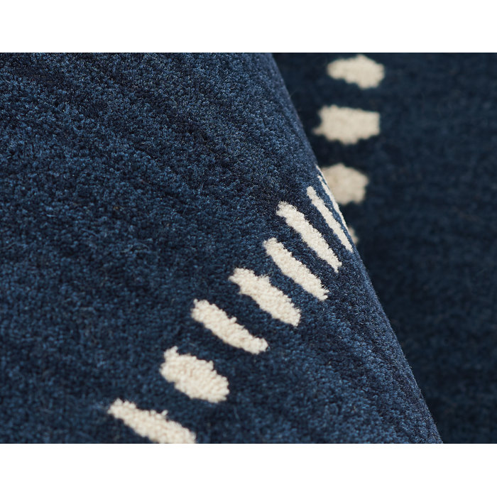 AllModern Nichols Handmade Wool Navy Rug & Reviews | Wayfair