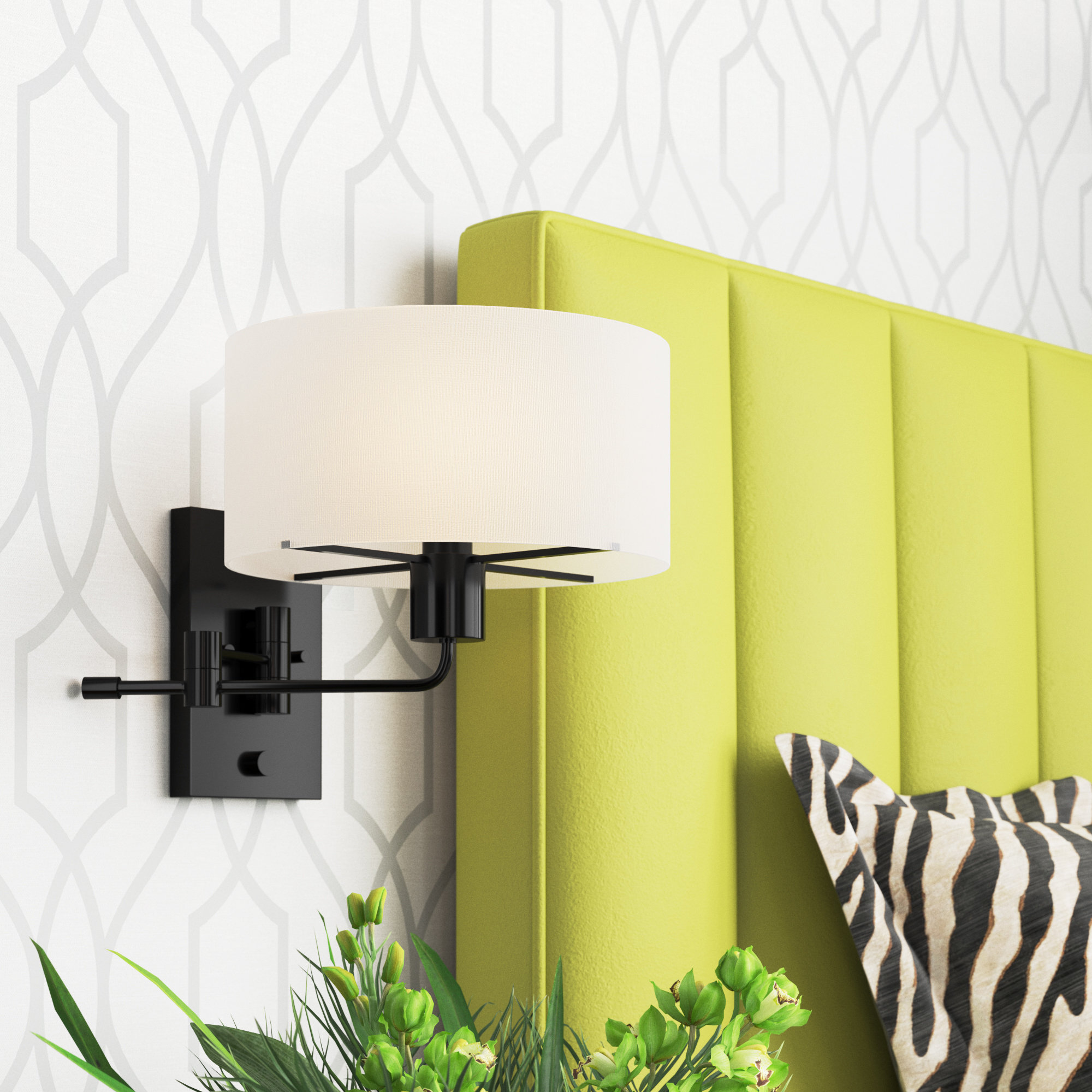 Etta Avenue™ Moses Steel Swing Arm Sconce & Reviews | Wayfair