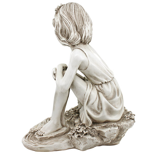 Design Toscano Pausing By The Pond Little Girl Statue | Wayfair