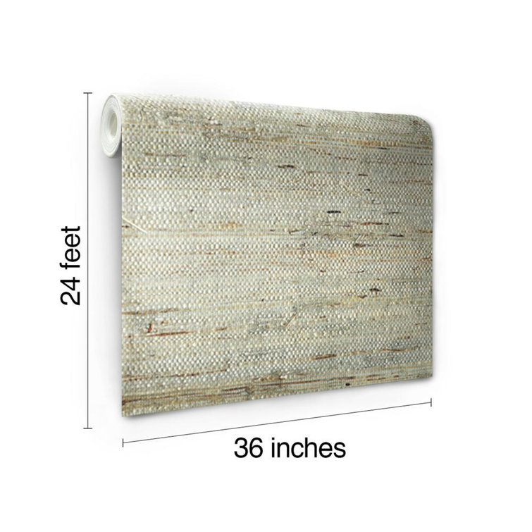 York Wallcoverings Urban Retreat Abstract Grass Cloth Wallpaper Double ...