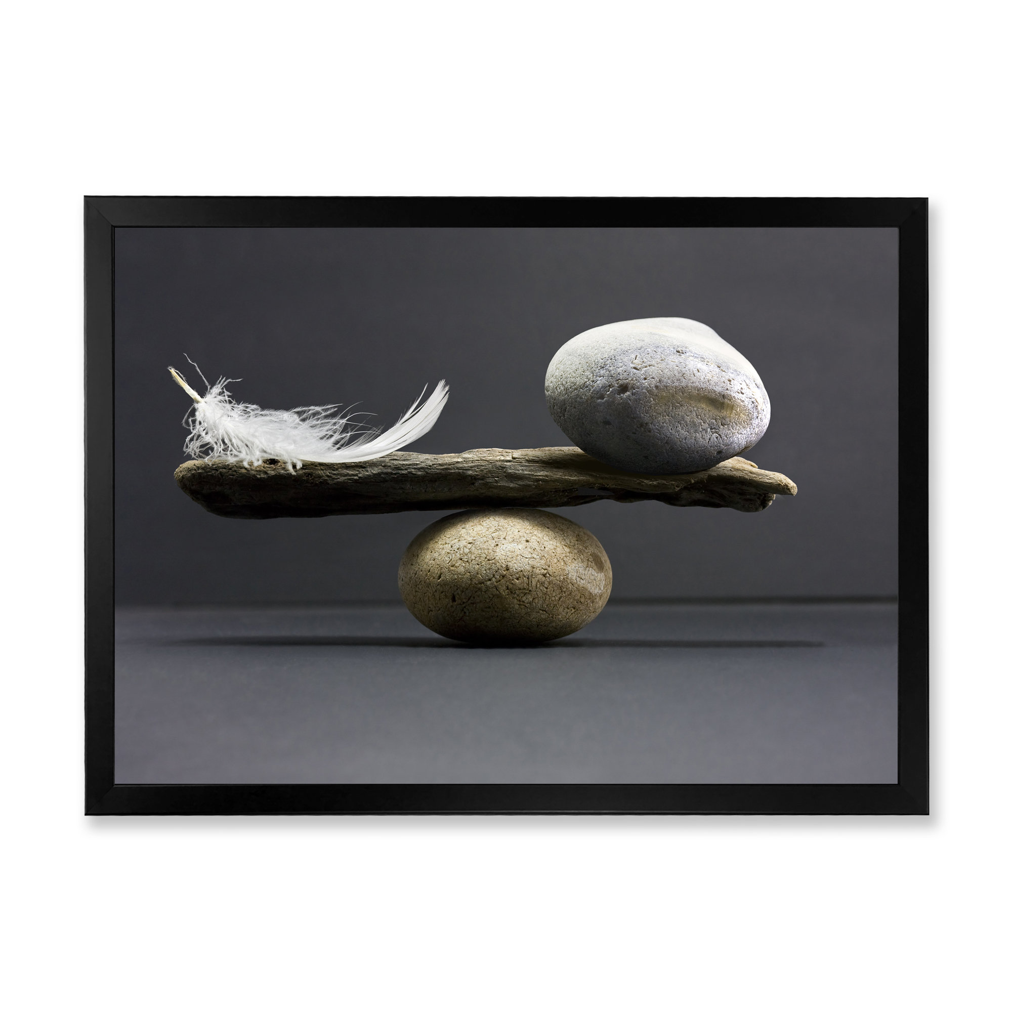 Ebern Designs Feather And Stone Balance Feather And Stone Balance ...