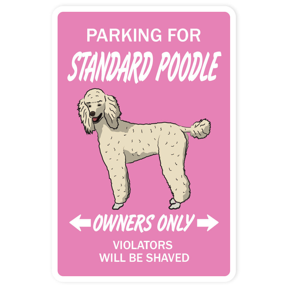 SignMission Standard Poodle Decal Dog Pet Parking French Akc Breeder ...