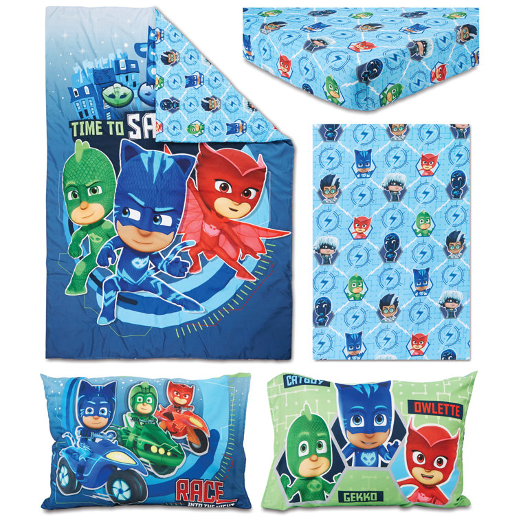 Pj Masks Time To Save The Day 4-Piece Toddler Bedding Set & Reviews ...