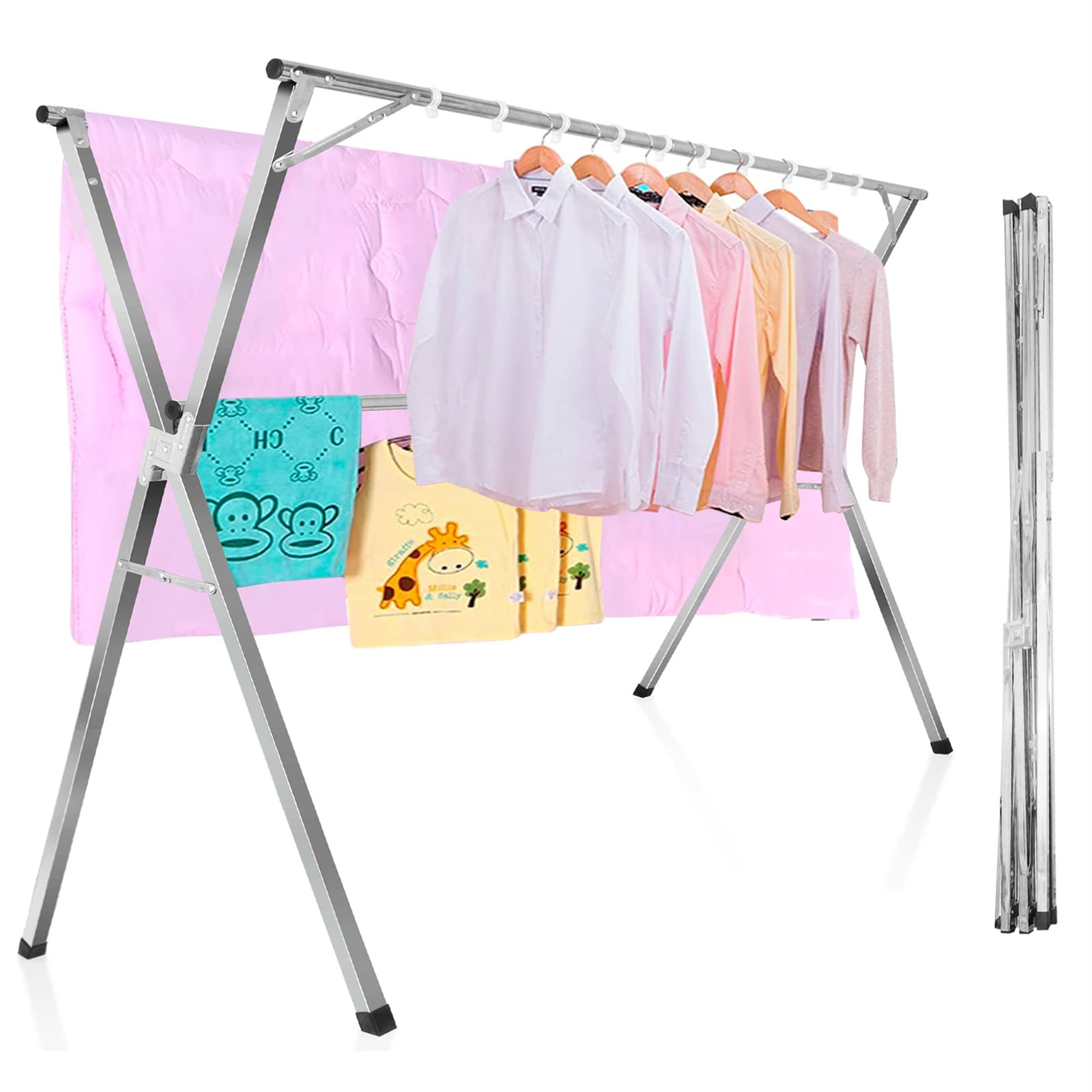 Rebrilliant Clothes Folding Drying Rack | Wayfair.co.uk
