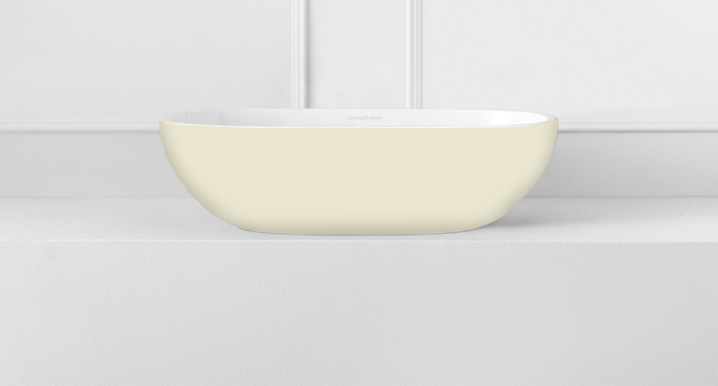 Victoria + Albert Barcelona 13.625'' Gloss White/Matte Oyster White ...
