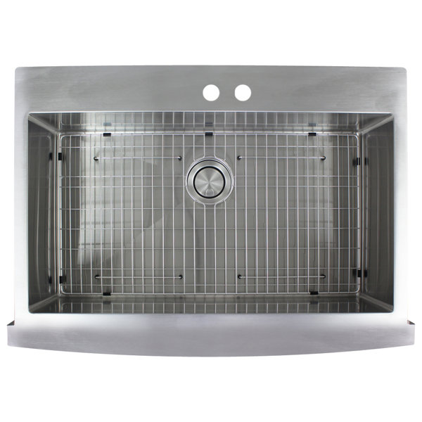 Transolid Diamond 25.875'' W Single Bowl Stainless Steel Dual Mount ...