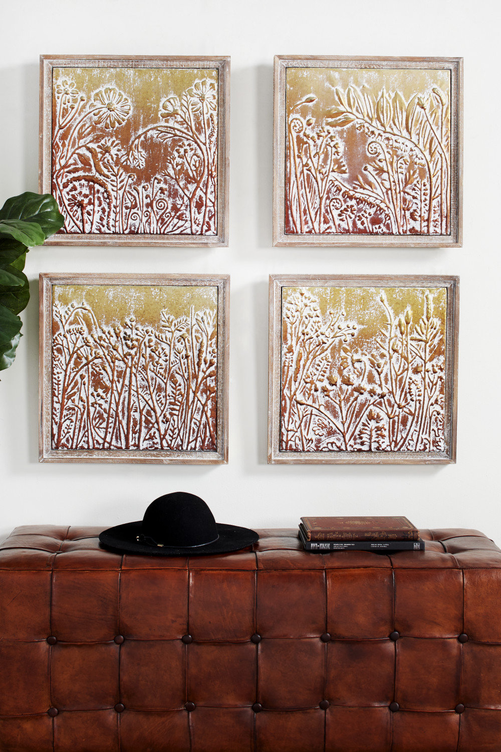 World Menagerie 4 Piece Embossed Wall Décor Set | Wayfair