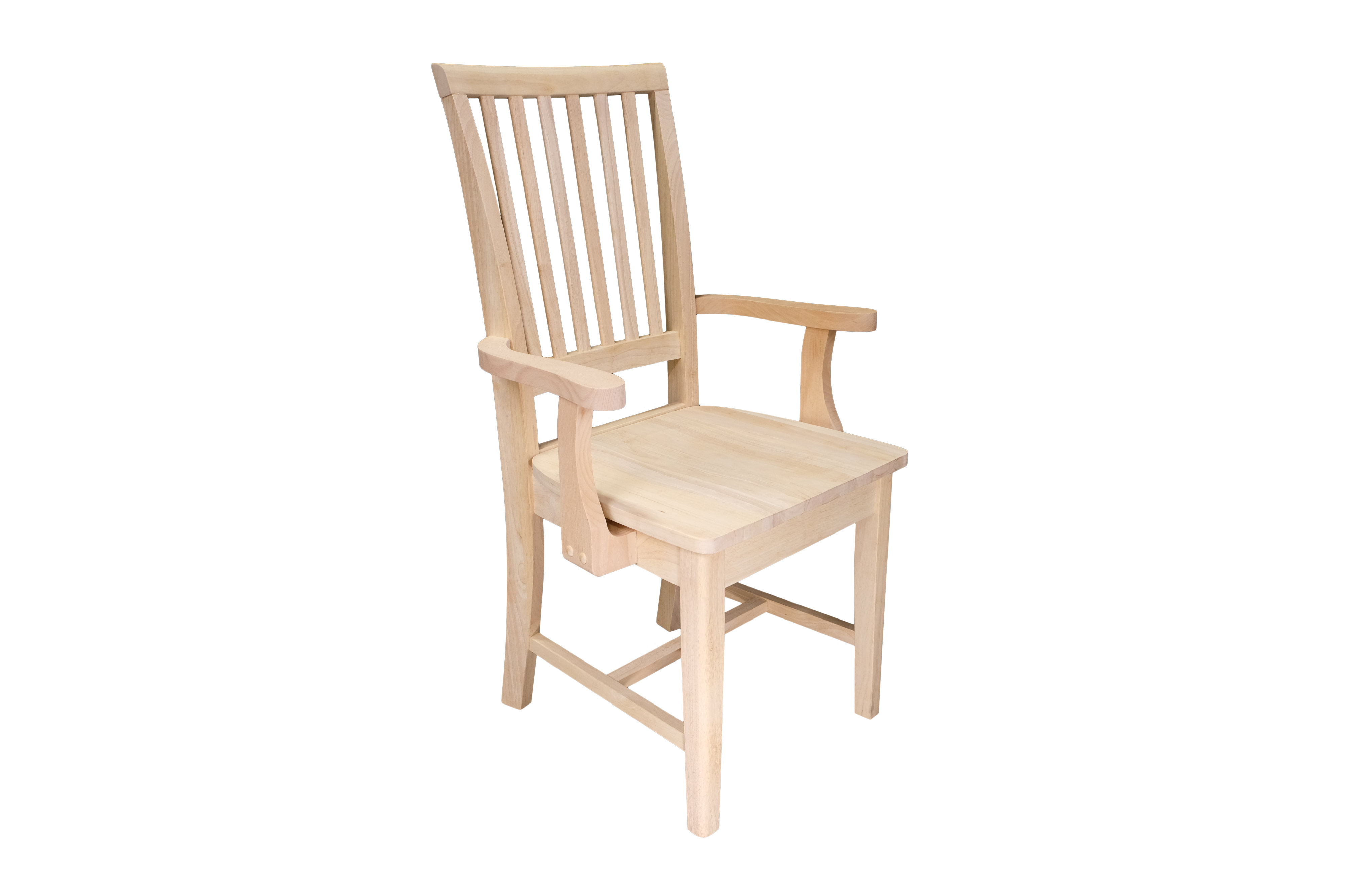 Rosalind Wheeler Forestburgh Solid Wood Slat Back Arm Chair in ...