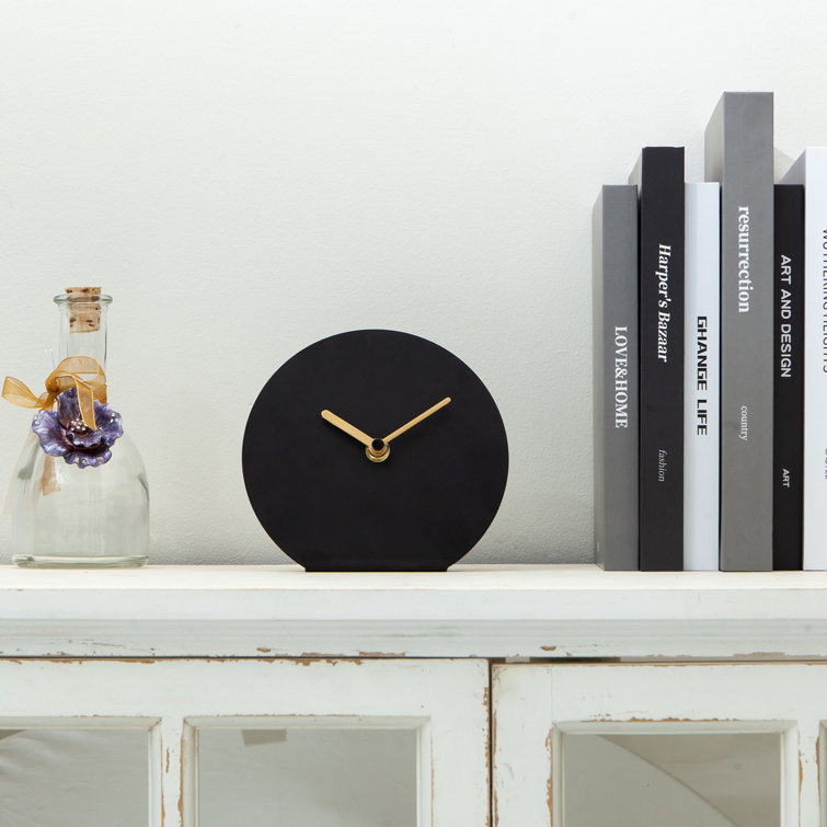 Mercer41 Analog Metal Quartz Tabletop Clock & Reviews | Wayfair