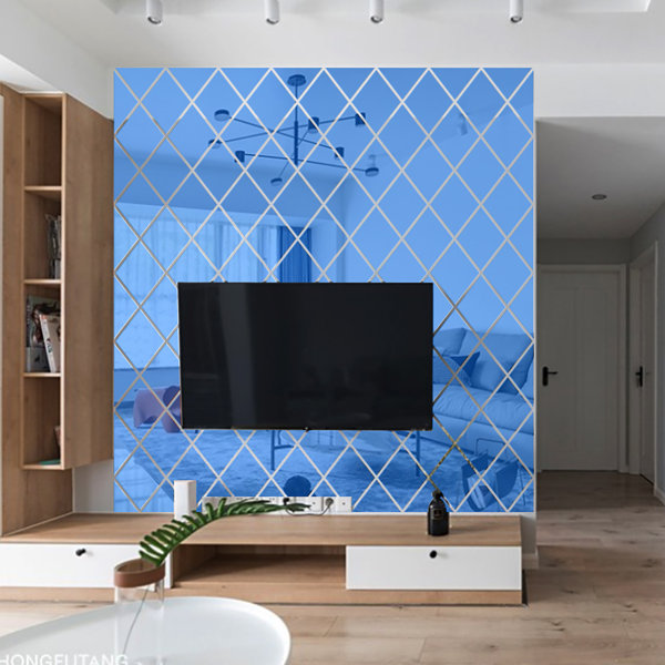 Wrought Studio Rhombus Mirror DIY Wall Decal | Wayfair