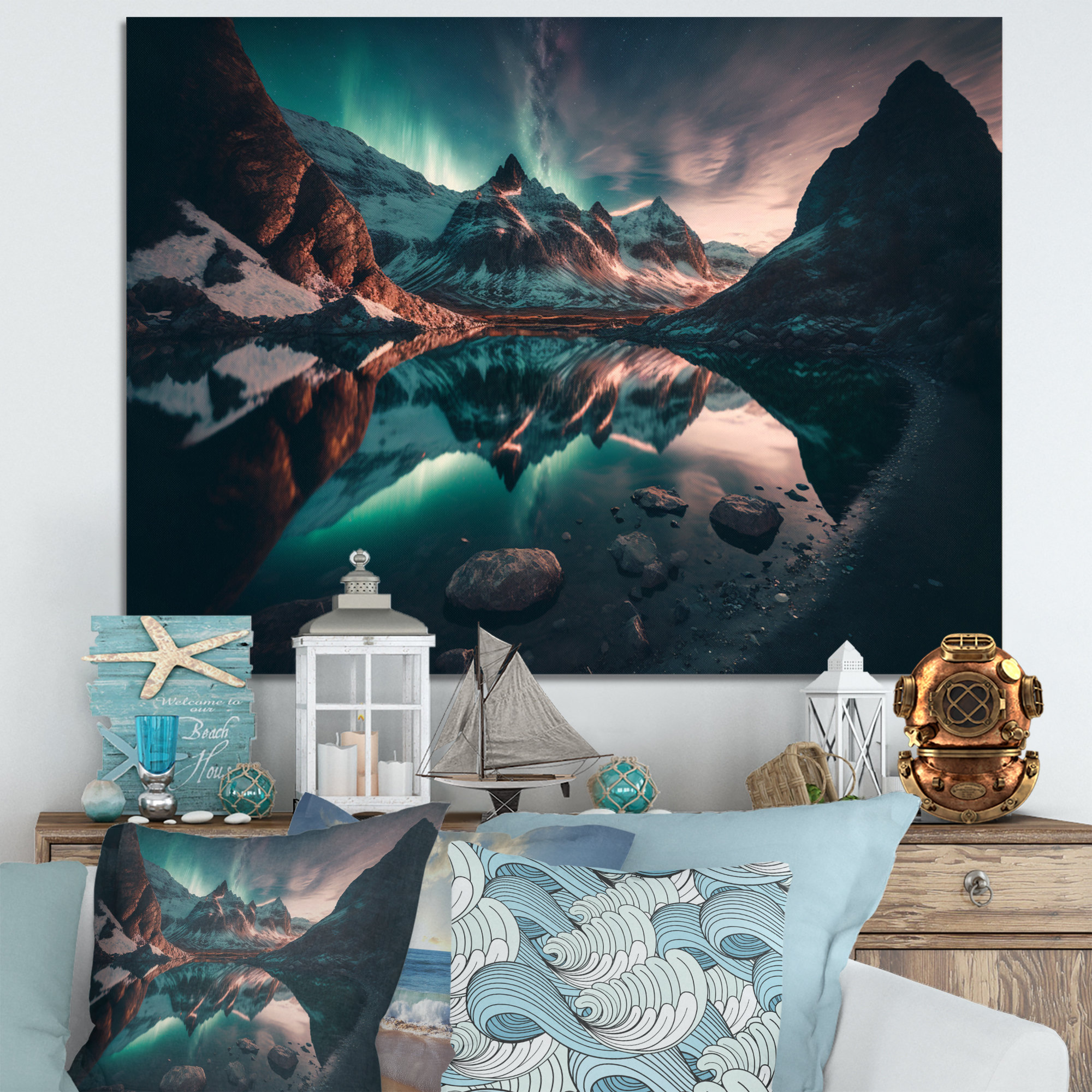 Millwood Pines Aurora Borealis Magical Northern Lights Wall Décor | Wayfair