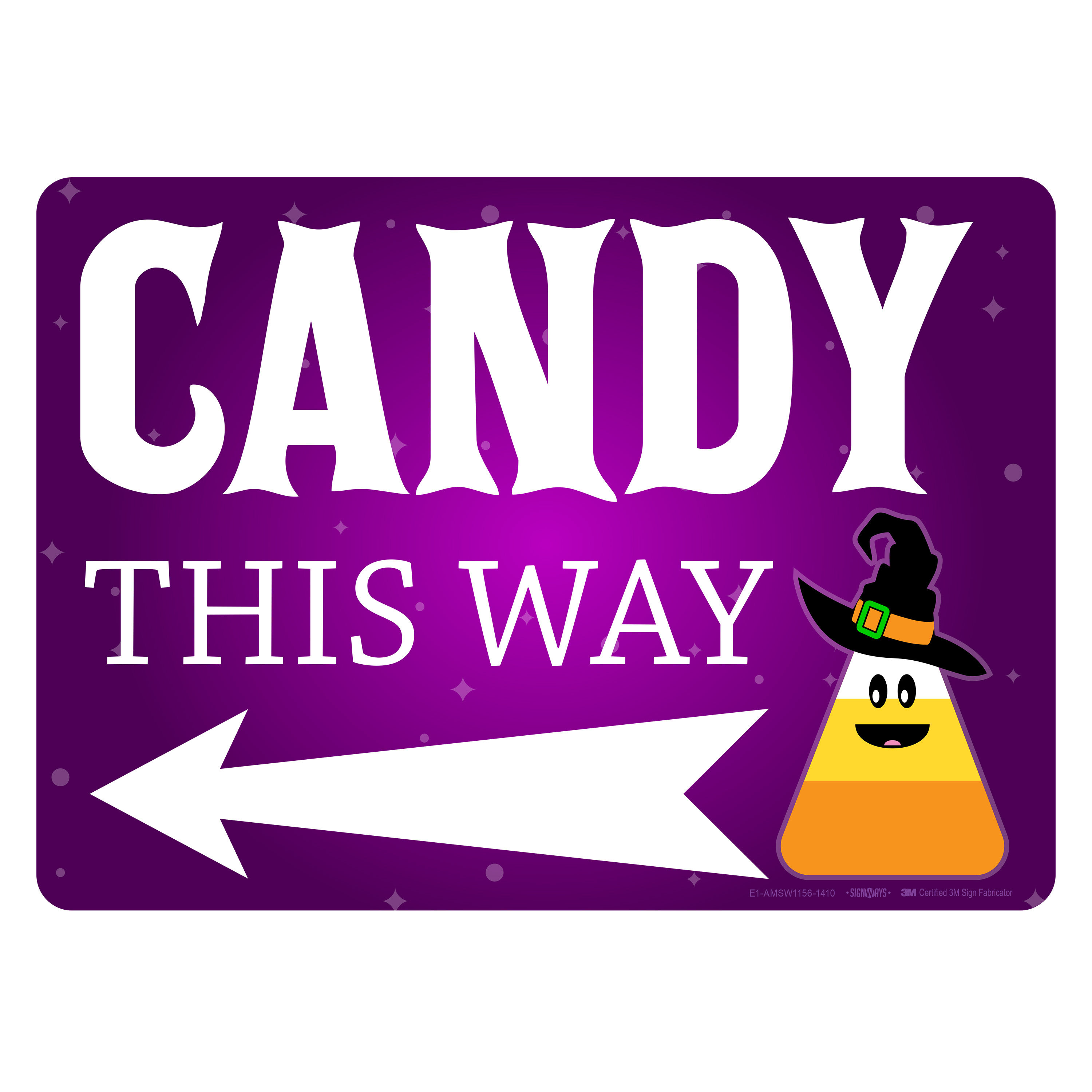The Holiday Aisle® Dlyla Halloween Candy This Way, Pointing Left Sign ...