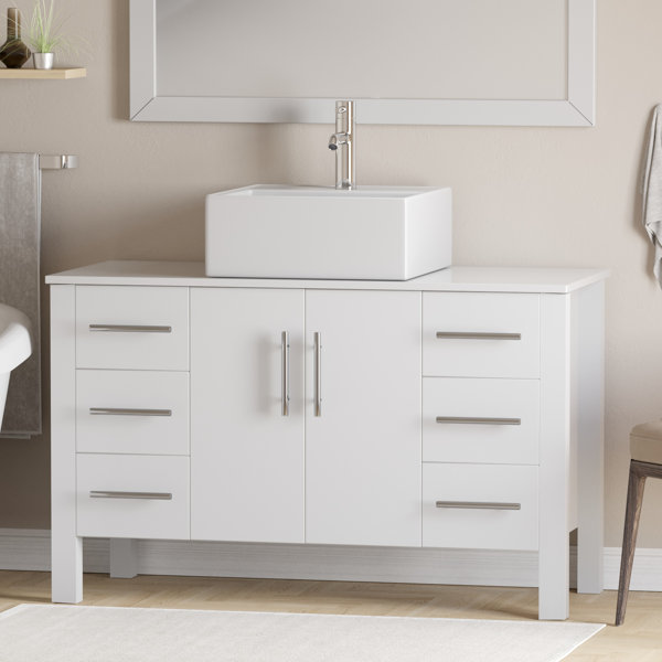 Wrought Studio Sharan 48'' Free-standing Single Bathroom Vanity with ...