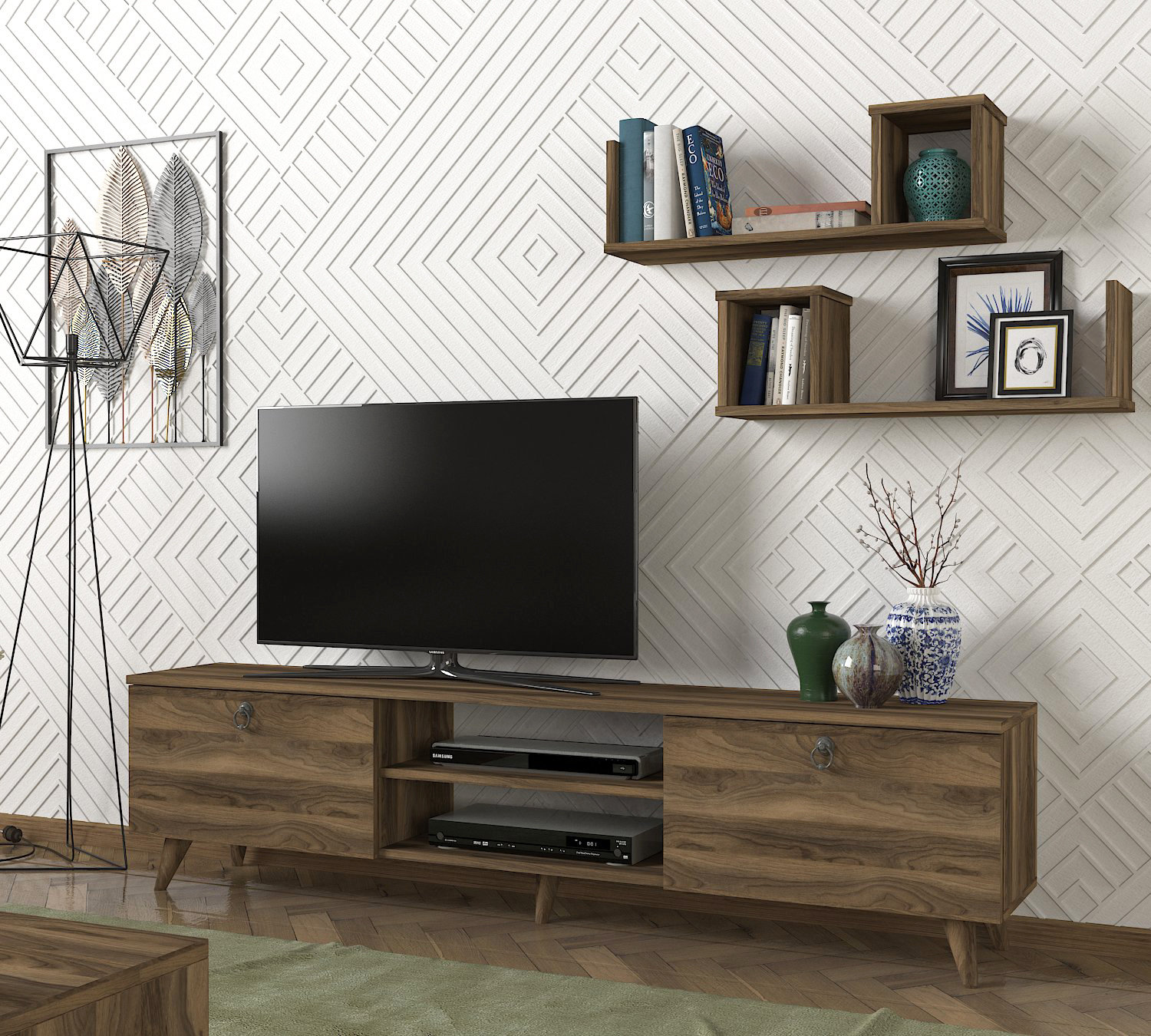 Millwood Pines Nimmons 71'' Media Console & Reviews | Wayfair