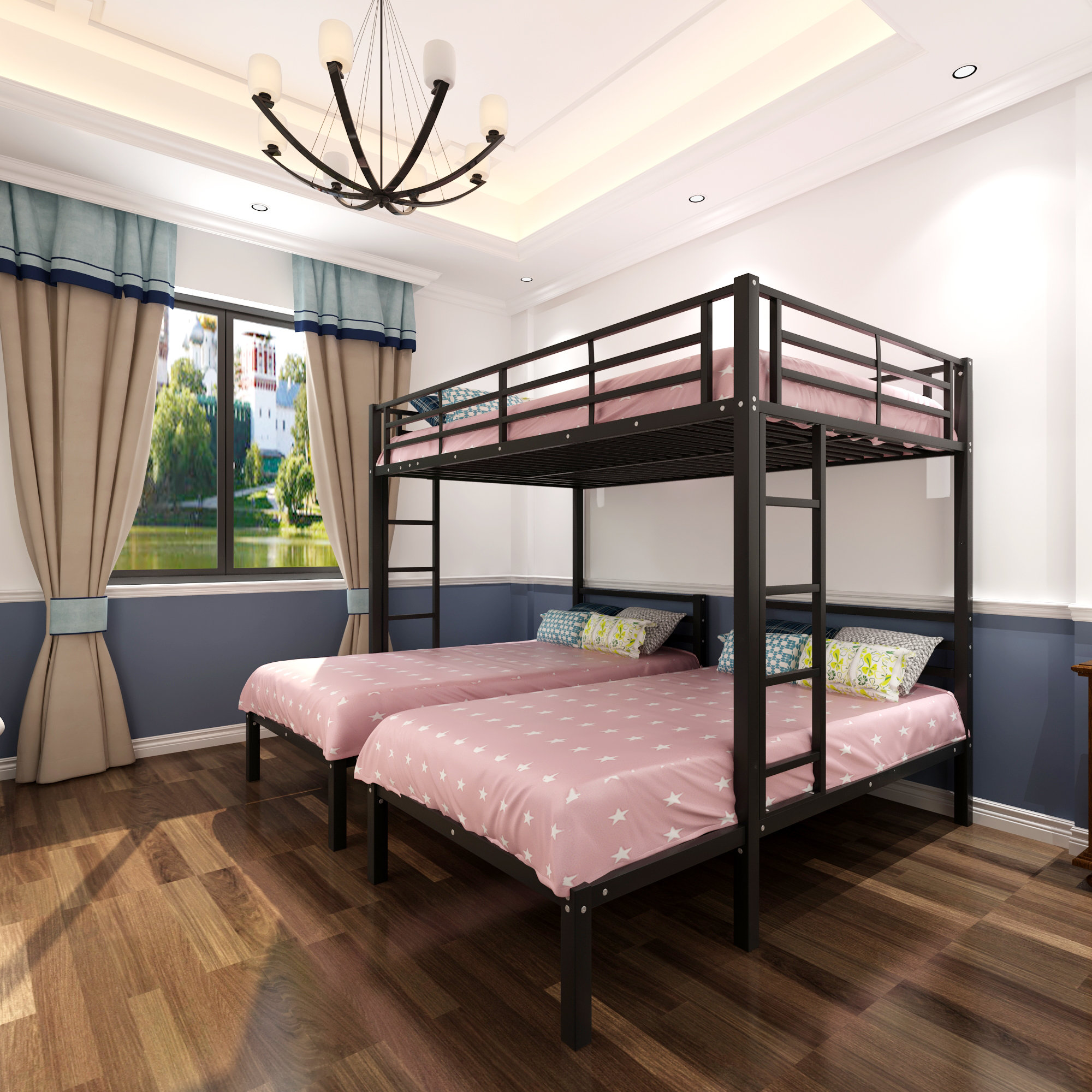 Isabelle & Max™ Adaidh Twin Over Twin Over Full Triple / Quad Bunk Bed ...