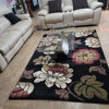 Ebern Designs Jeanlouis Performance Black/Brown/Yellow Rug & Reviews ...
