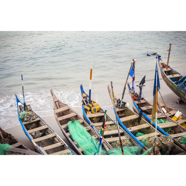 Breakwater Bay African Fishing Boats by - Wrapped Canvas Photograph ...