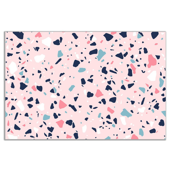 Panther Print Pink Terrazo Pattern Modern Urban - Wrapped Canvas Art ...