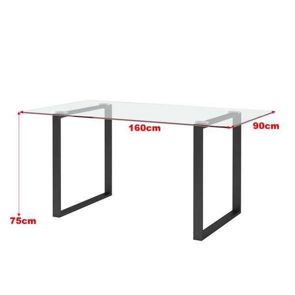 Living and Home 160Cm Iron Dining Table | Wayfair.co.uk