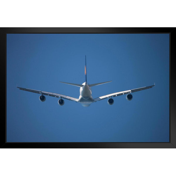 Latitude Run® Airbus A380 Flying In Sky Mid Air From Behind Photo Print ...