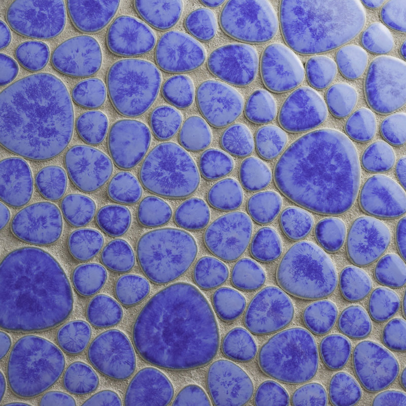 Merola Tile Pebble 11" x 11" Porcelain Pebbles/Rocks Mosaic Wall ...