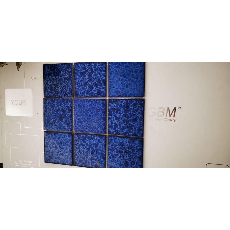 Abolos Monet Swimming Pool Series 4" x 4" Porcelain Mosaic Tile ...