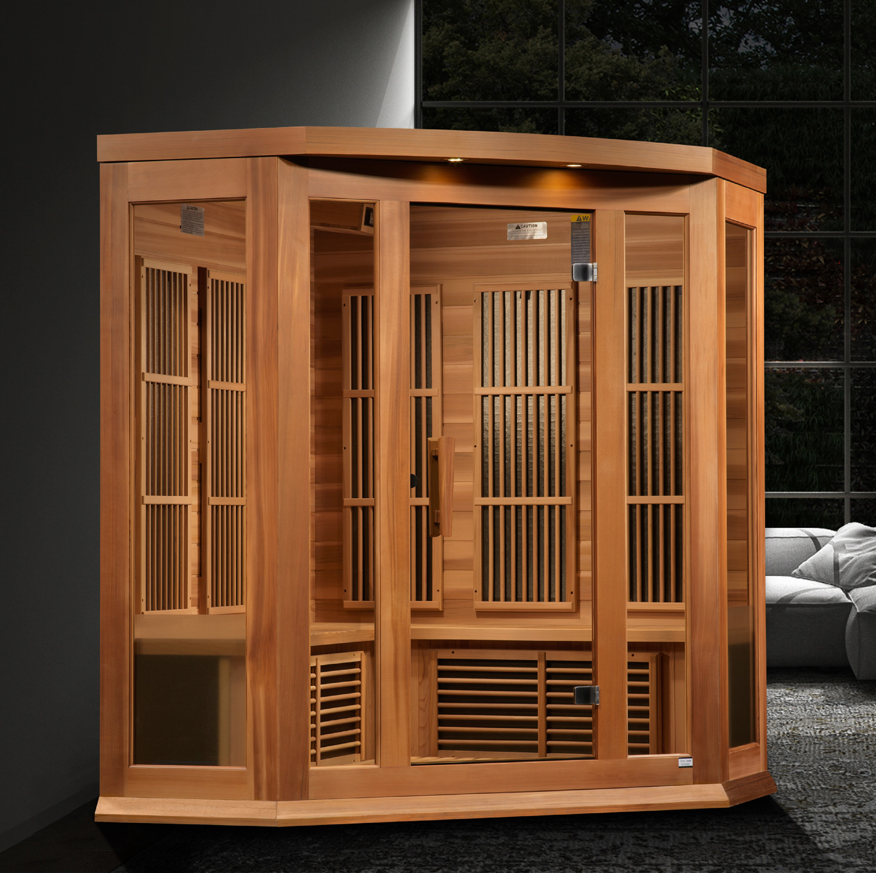 Dynamic Infrared 3 - Person Indoor FAR Infrared Sauna in Cedar ...
