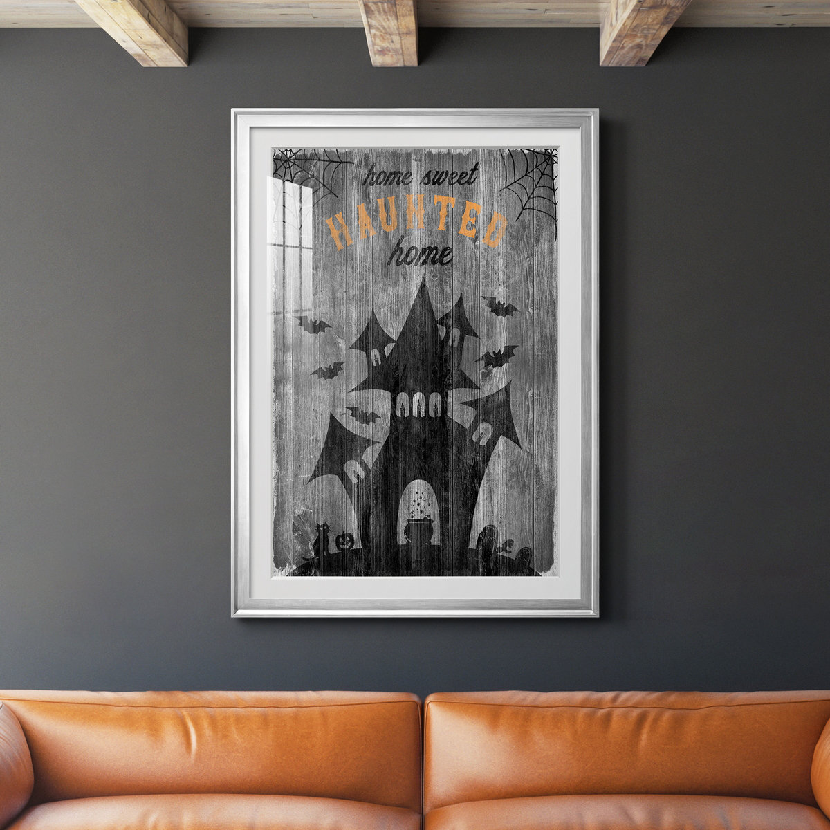 Trinx Haunted House - Picture Frame Painting | Wayfair