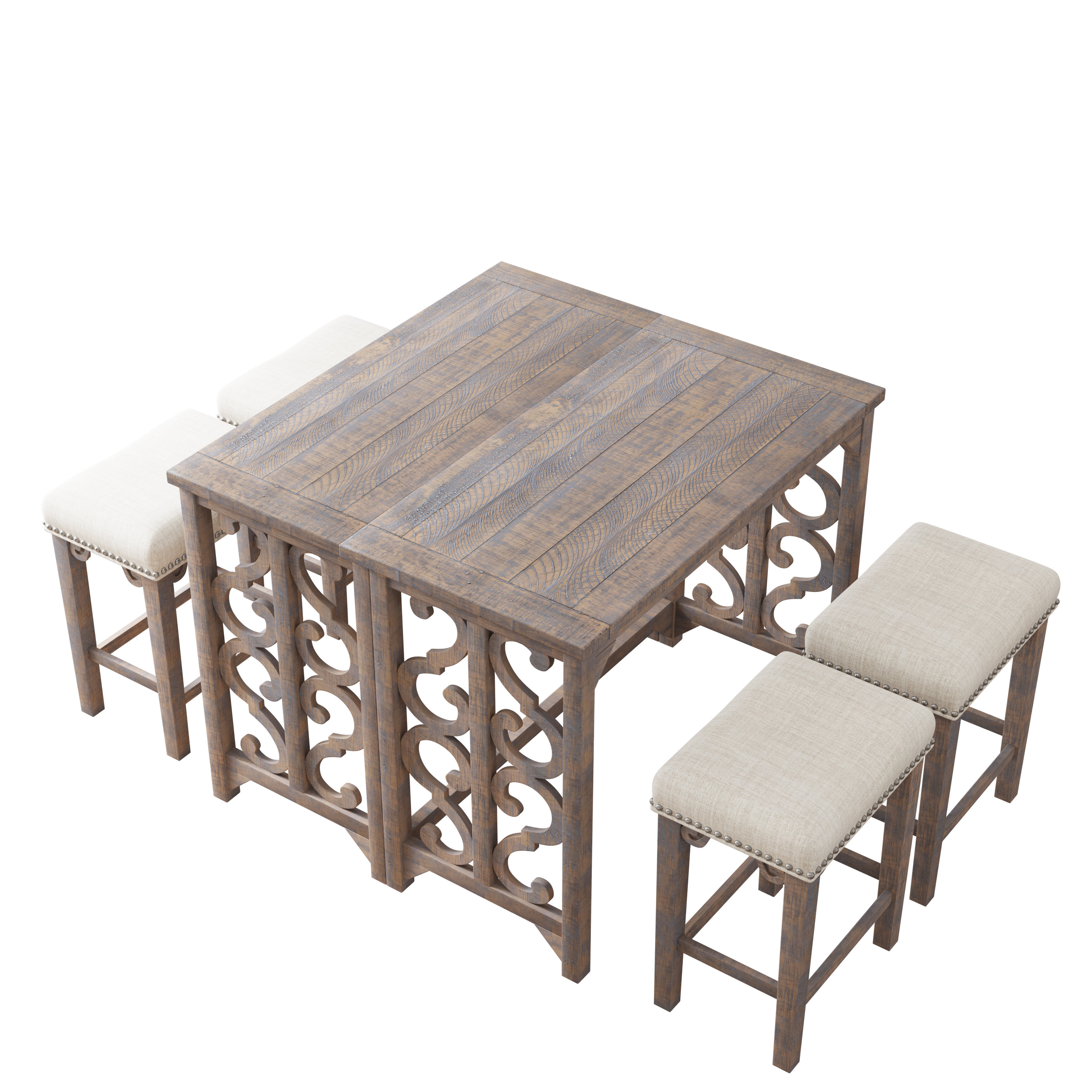 August Grove® Adysen Counter Height Drop Leaf Dining Set | Wayfair