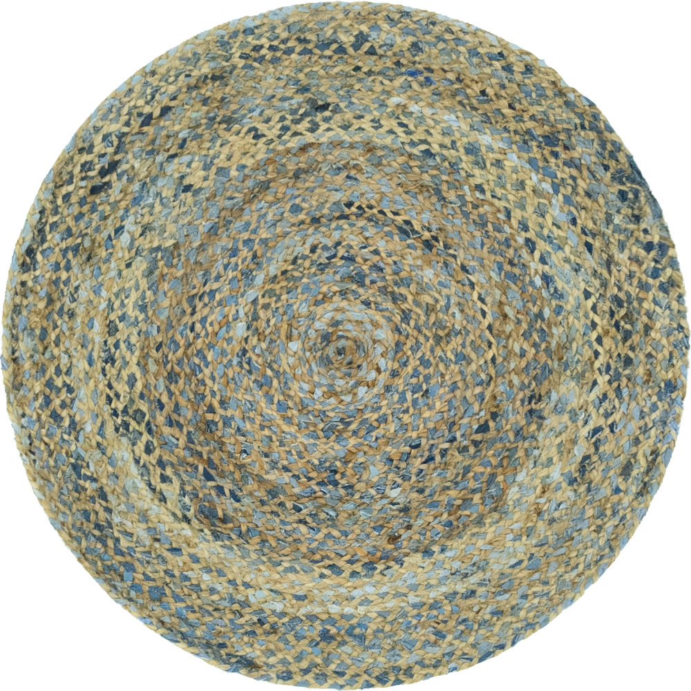 Bungalow Rose Alarik Handmade Jute/Sisal Natural/Blue Rug & Reviews ...