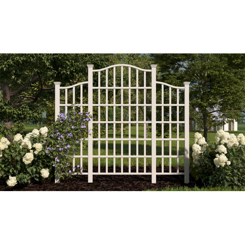 Vita 94.9'' H x 106.9'' W Vinyl Lattice Panel Trellis | Wayfair