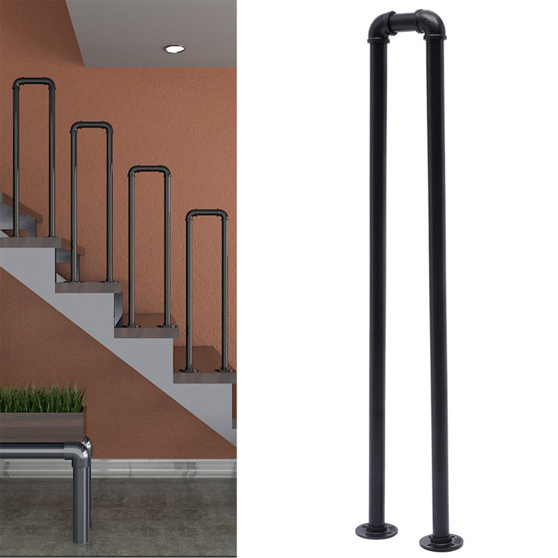 FRONG Industrial U-Shaped Stair Handrail | Wayfair