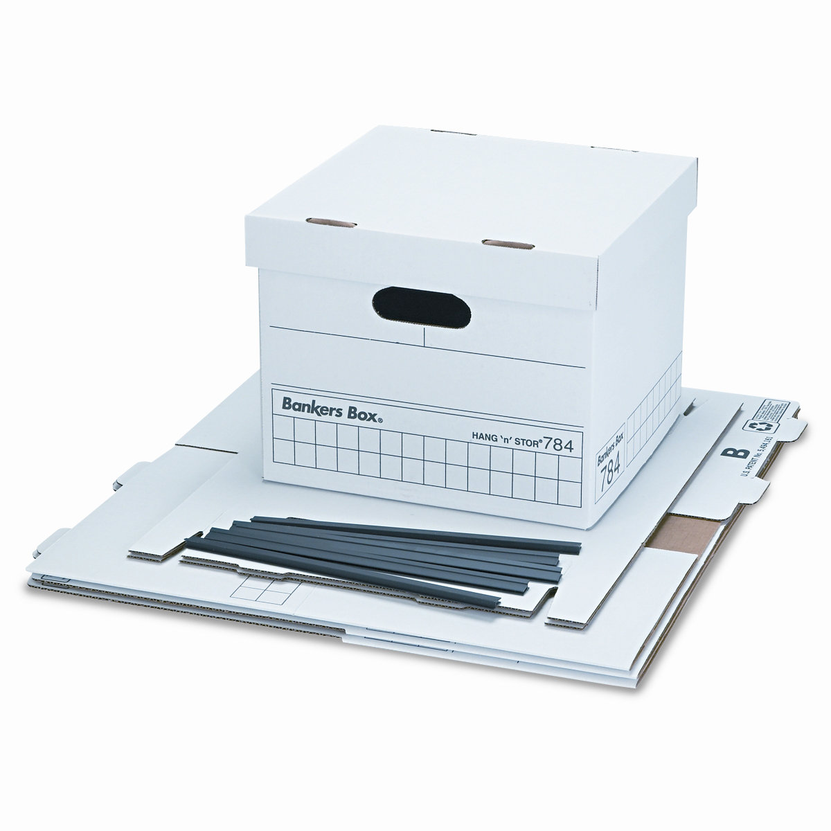 BANKERS BOX Hang 'N' Stor Storage Box, Letter, 13 x 12-1/4 x 10-1/2 ...