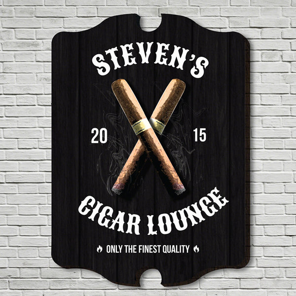 Home Wet Bar Finest Quality Cigar Sign Personalized Wall Décor ...