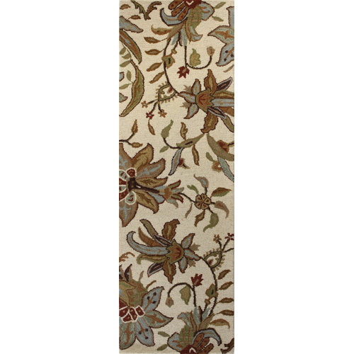 Andover Mills™ Folcroft Handmade Hand Tufted Wool Beige/Gray/Brown Rug ...