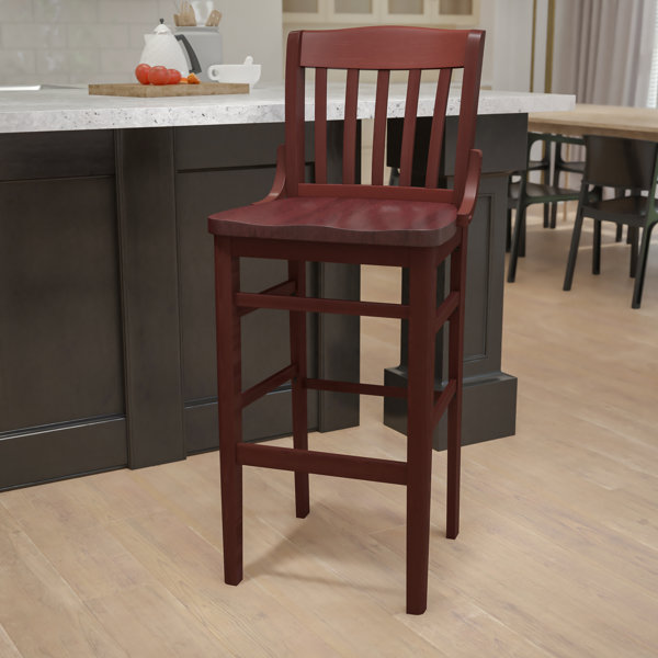 Lark Manor Prompton School House Back Wood Restaurant Dining Barstool ...