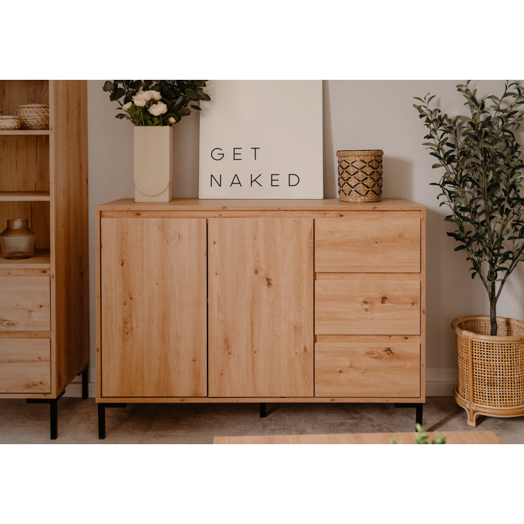 17 Stories Karschner 120Cm Wide 3 Drawer Sideboard | Wayfair.co.uk