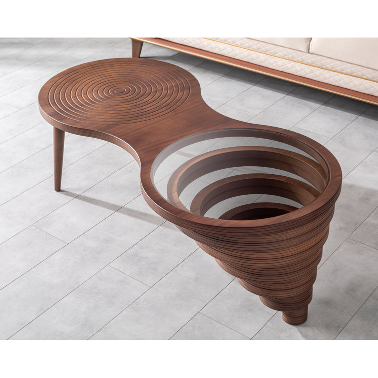 Corrigan Studio® Natural Walnut Veneer Coffee Table Relax | Wayfair