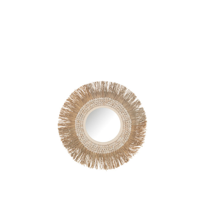 Brayden Studio Ajayla Round Wood Wall Mirror | Wayfair.co.uk