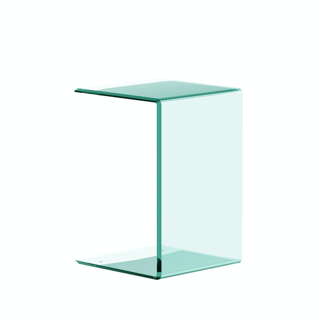 Brayden Studio® Anicka 23.03'' Tall Glass Floor Shelf End Table | Wayfair
