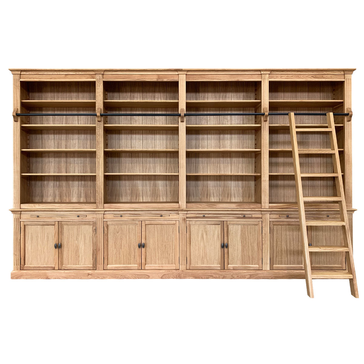 Rosalind Wheeler Morris 240Cm H x 400Cm W Solid Wood Library Bookcase ...