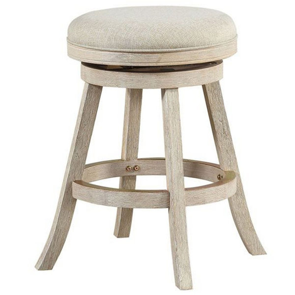 Dovecove Nia Swivel Solid Wood Counter & Bar Stool | Wayfair