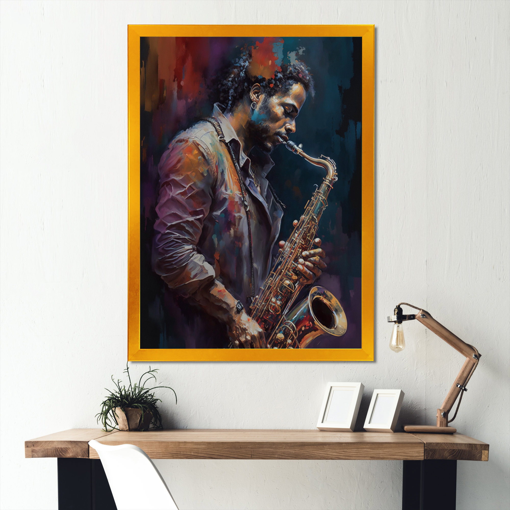 Wildon Home® Saxophone Player On Stage III Saxophone Player On Stage ...