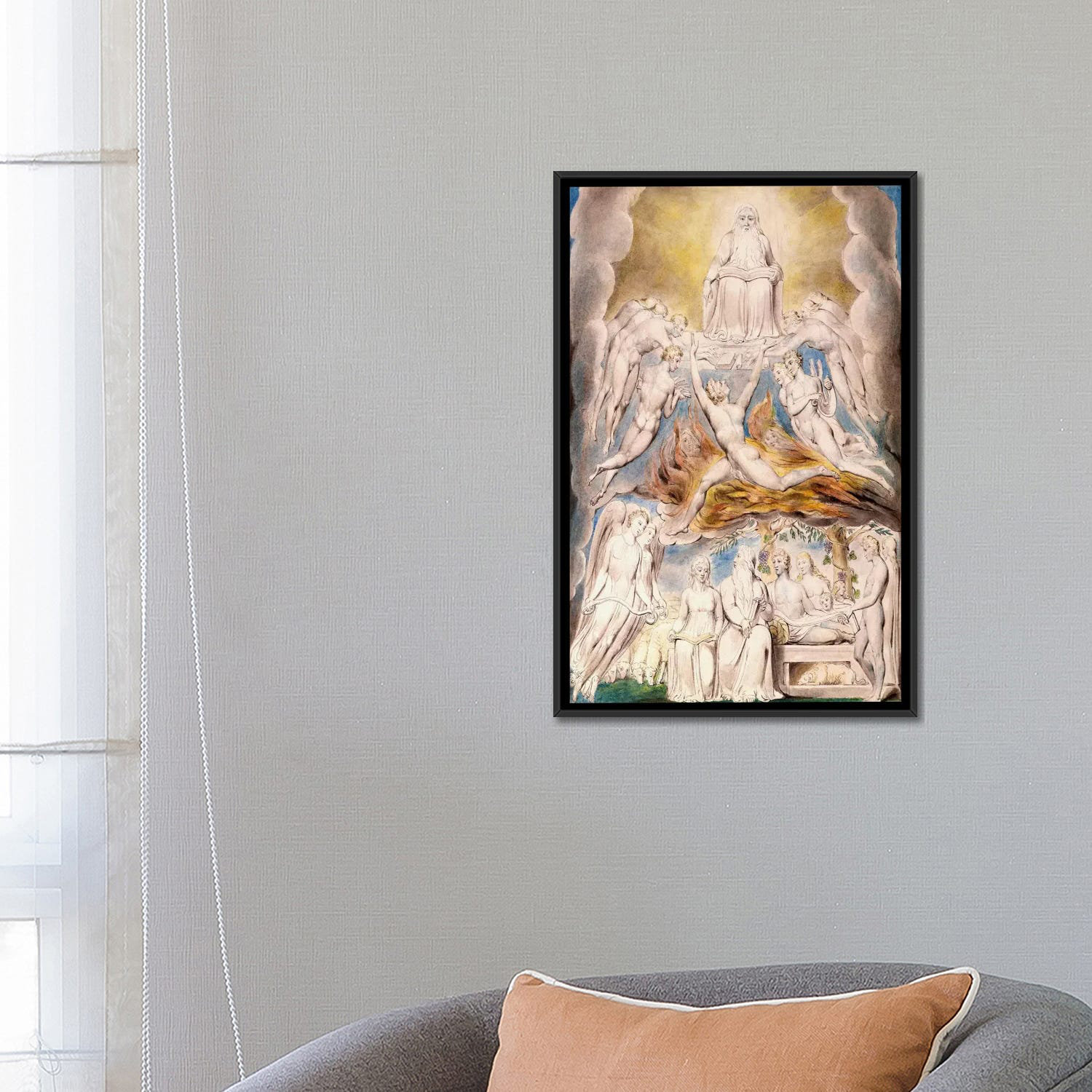 iCanvas 'Satan before the Throne of God' by William Blake Painting ...